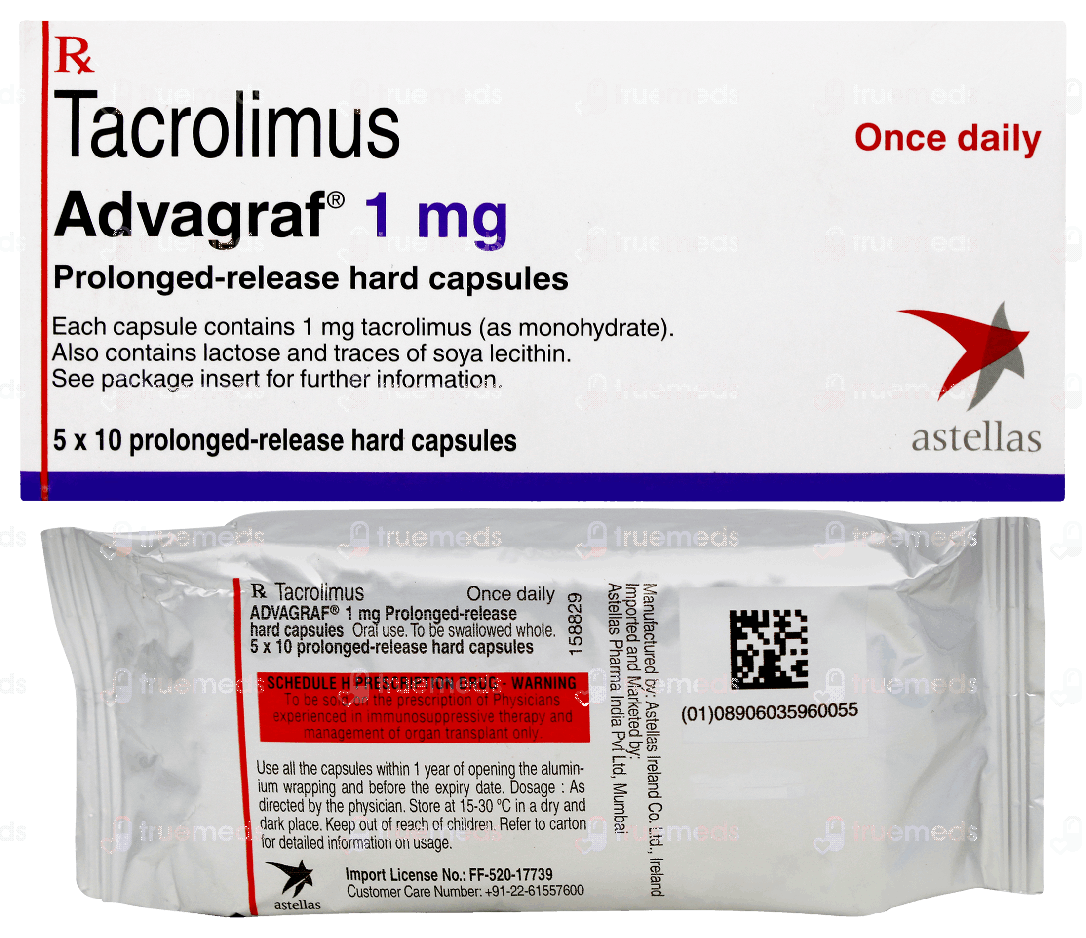 Advagraf 1 Mg Capsule 50 - Uses, Side Effects, Dosage, Price | Truemeds