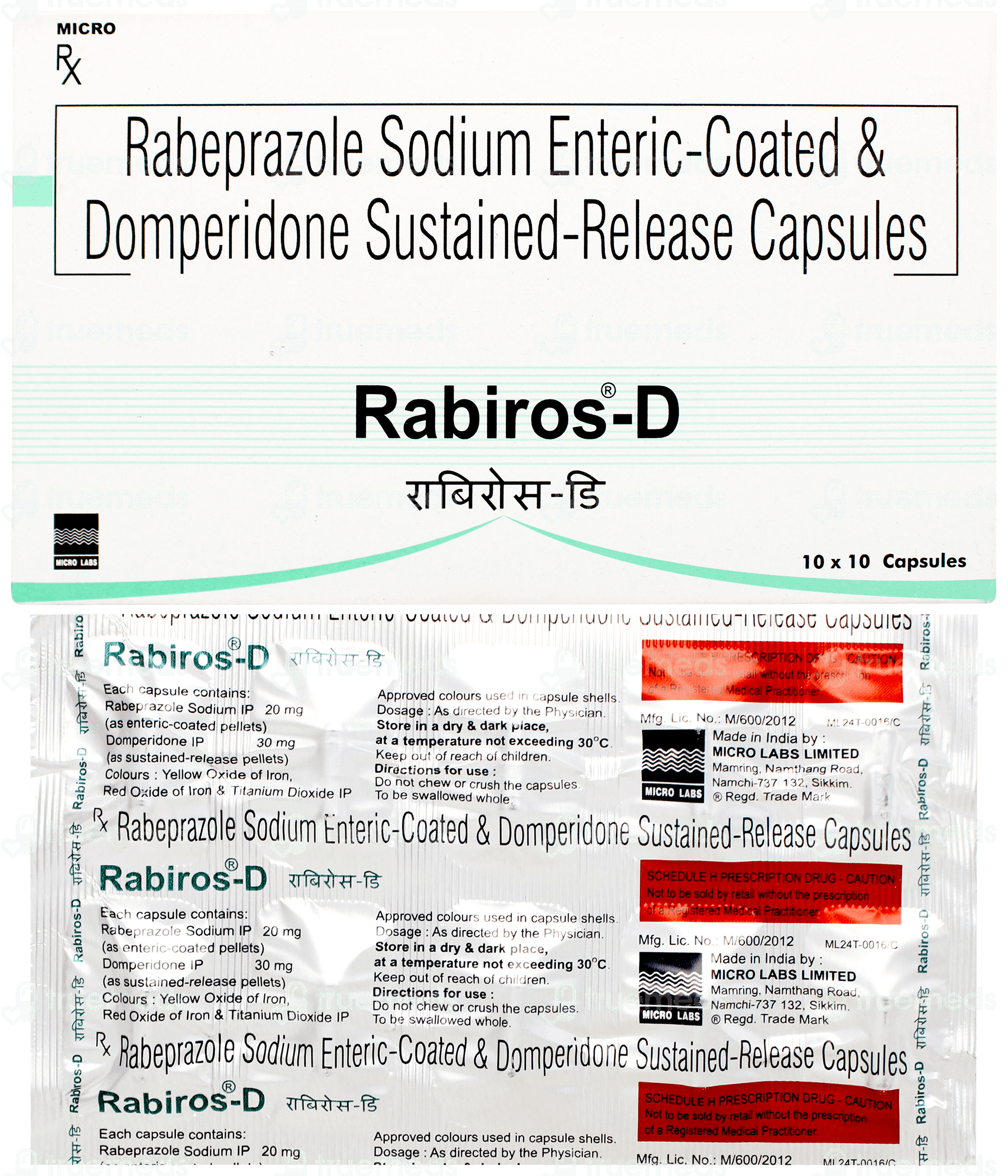 Rabiros D 3020 Mg Capsule Sr 10 - Uses, Side Effects, Dosage, Price ...