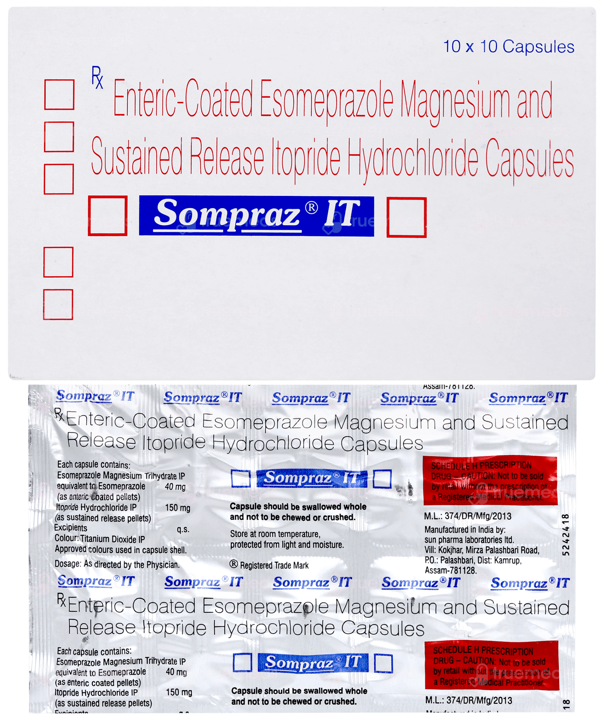 Sompraz It 40/150 MG | Order Sompraz It 40/150 MG Capsule Sr Online at ...