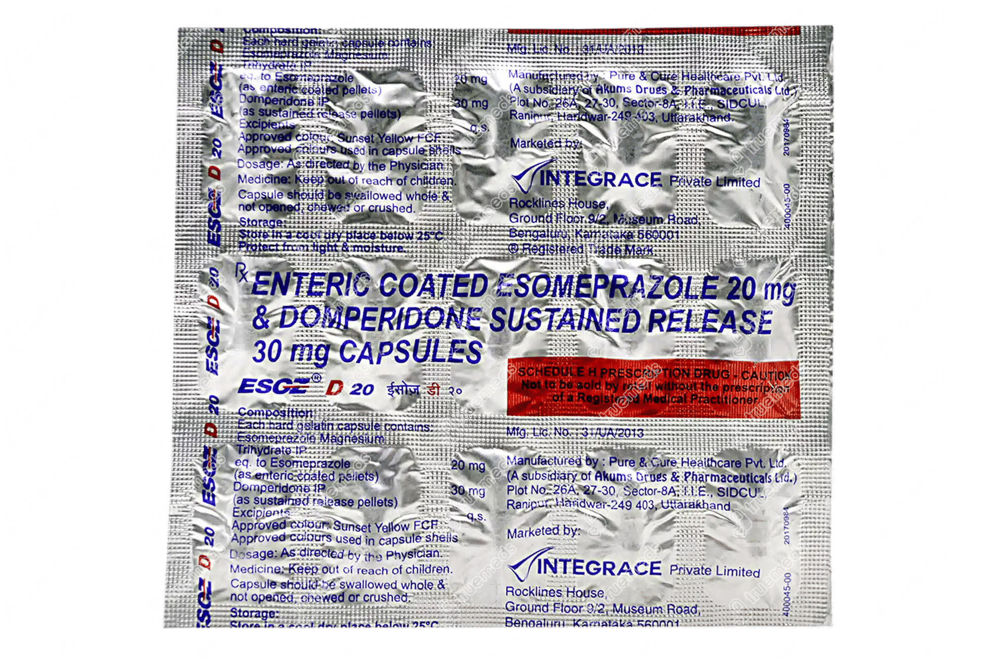 Esoz D 30/20 MG | Order Esoz D 30/20 MG Capsule Sr Online at Truemeds