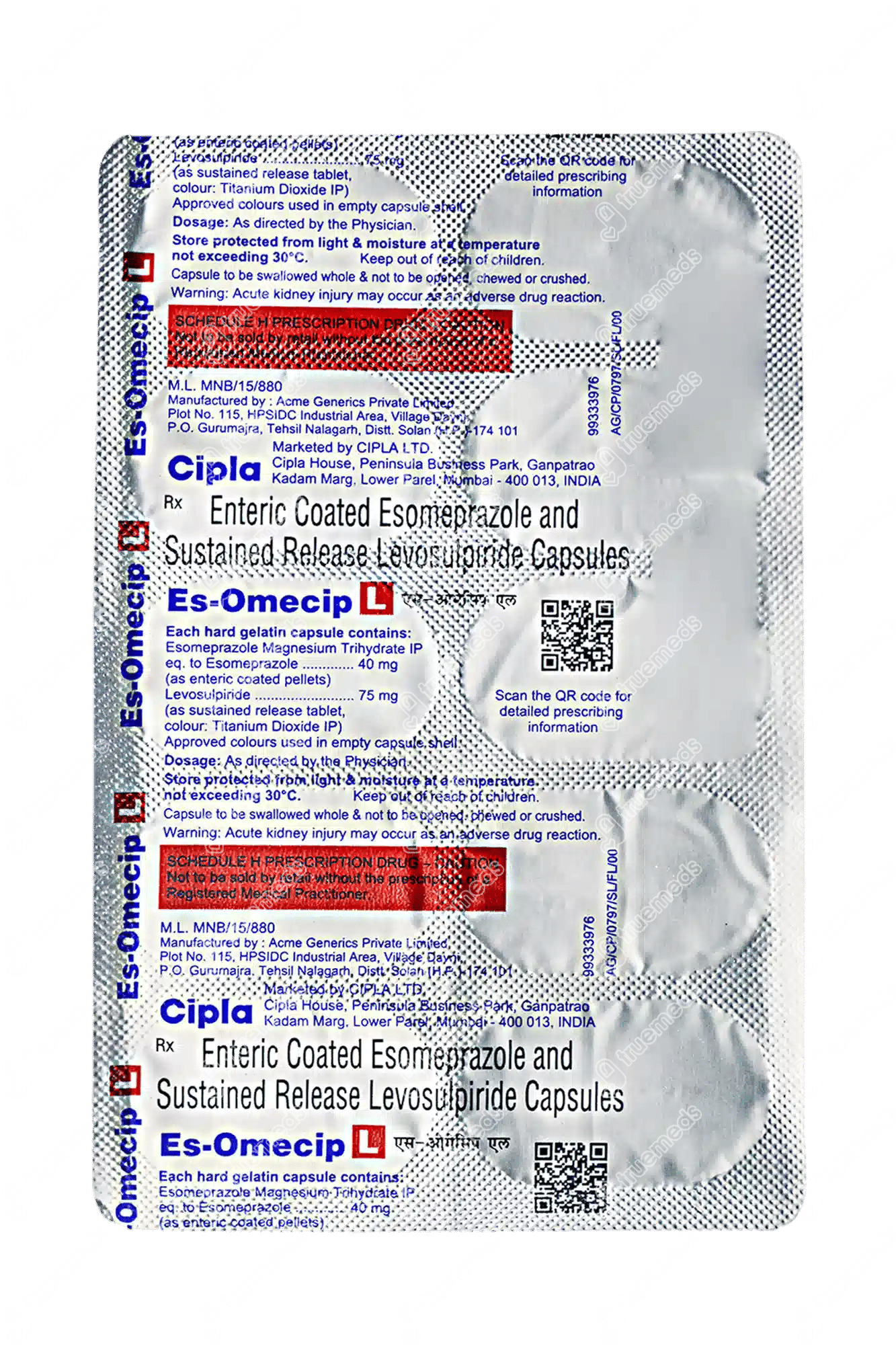 Es Omecip L | Order Es Omecip L Capsule Sr Online at Truemeds