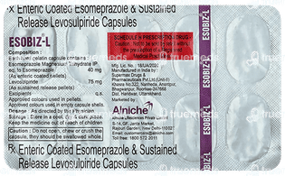 Esobiz L Capsule Sr 10 - Uses, Side Effects, Dosage, Price | Truemeds