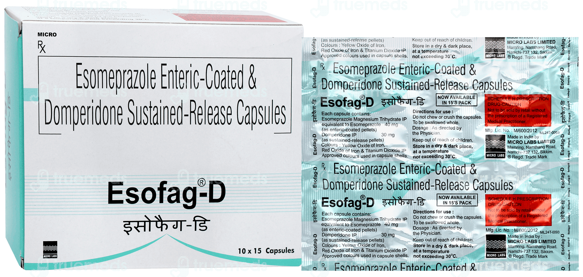 Esofag D Capsule 15 - Uses, Side Effects, Dosage, Price | Truemeds
