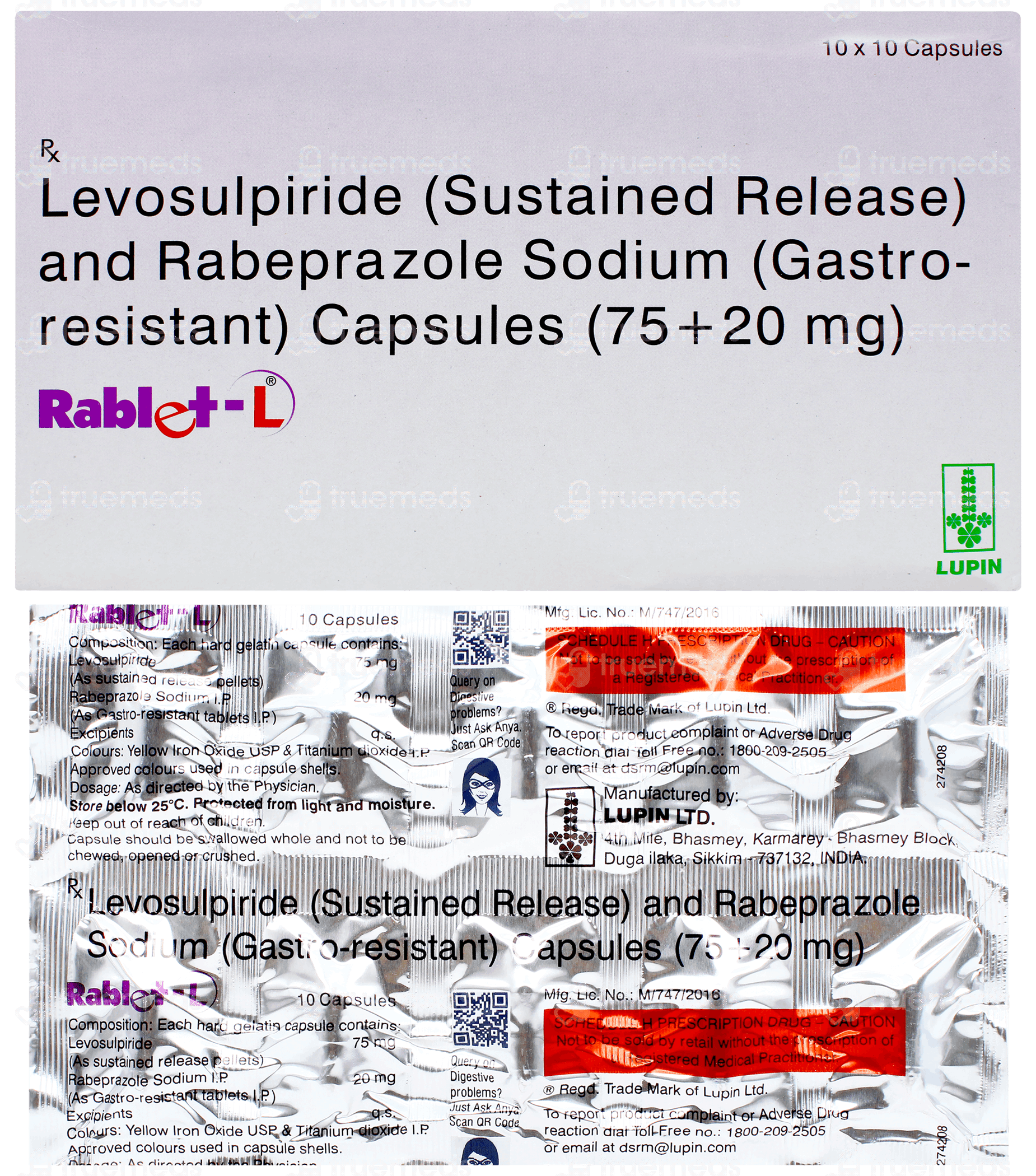 Rablet L Capsule Sr 10: Uses, Side Effects, Price & Substitutes