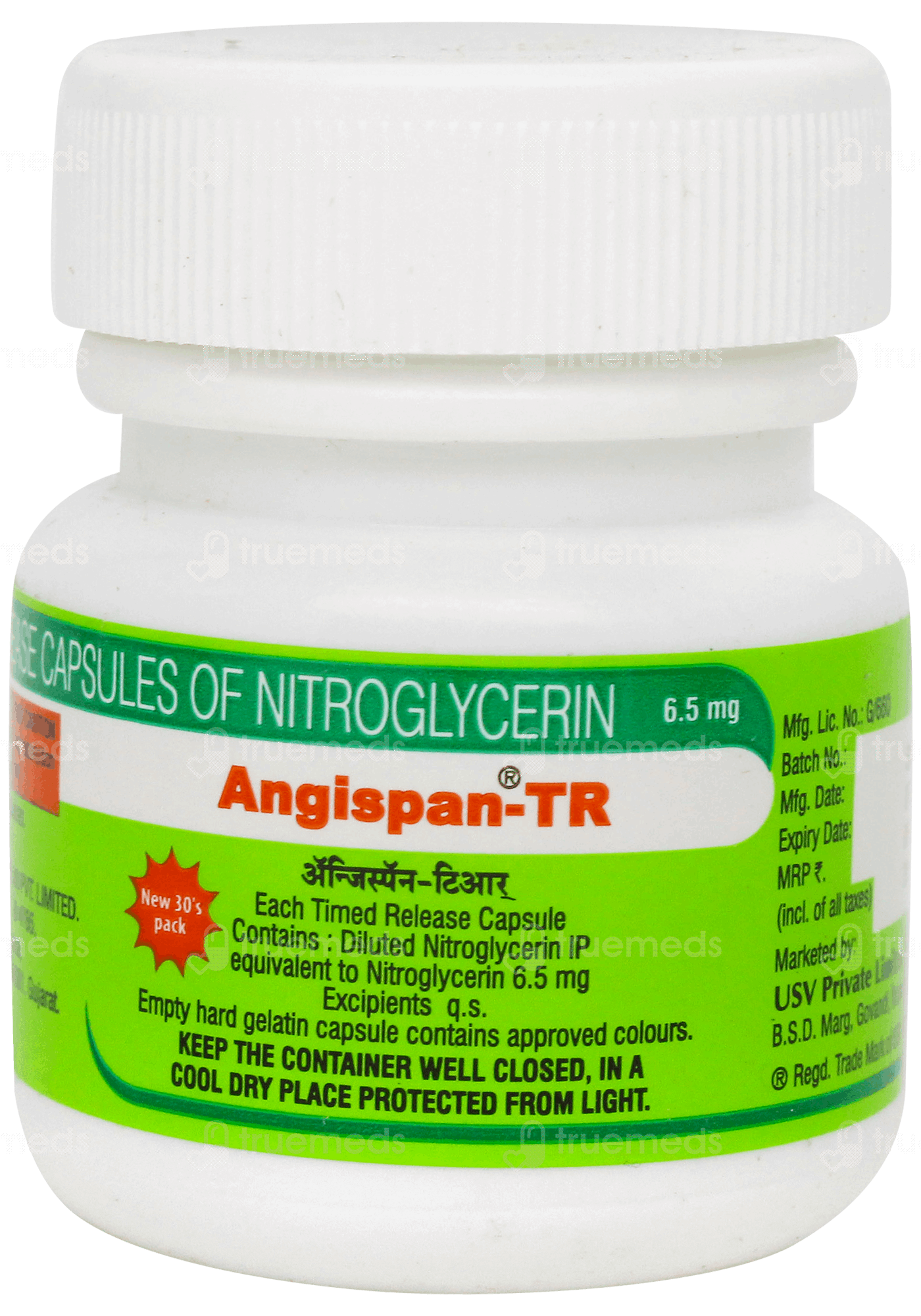 Angispan Tr 65mg Capsule 30 - Uses, Side Effects, Dosage, Price | Truemeds