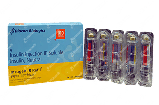 Insugen R Refil 100 IU Cartridge 5 * 3 ML | Order Insugen R Refil 100 ...