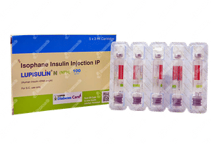 Lupisulin N 100 Iu Cartridge 3 Ml Pack Of 5 - Uses, Side Effects ...