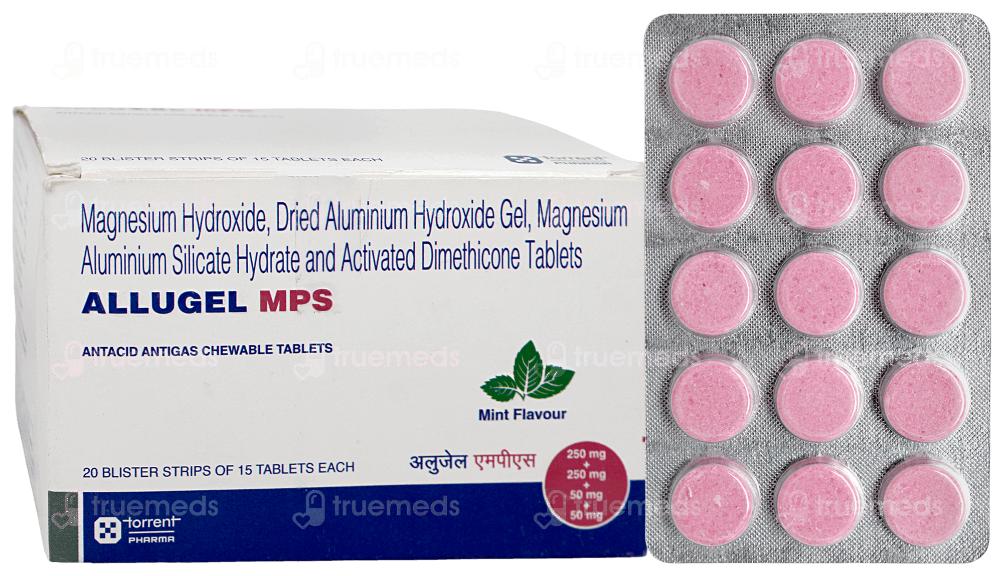 Allugel Mps Mint Flavour Chewable Tablet 15 - Uses, Side Effects ...