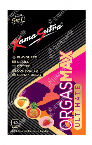 Kamasutra Orgasmax Ultimate 5 In 1 Flavoured Condom 12 - Uses, Side ...