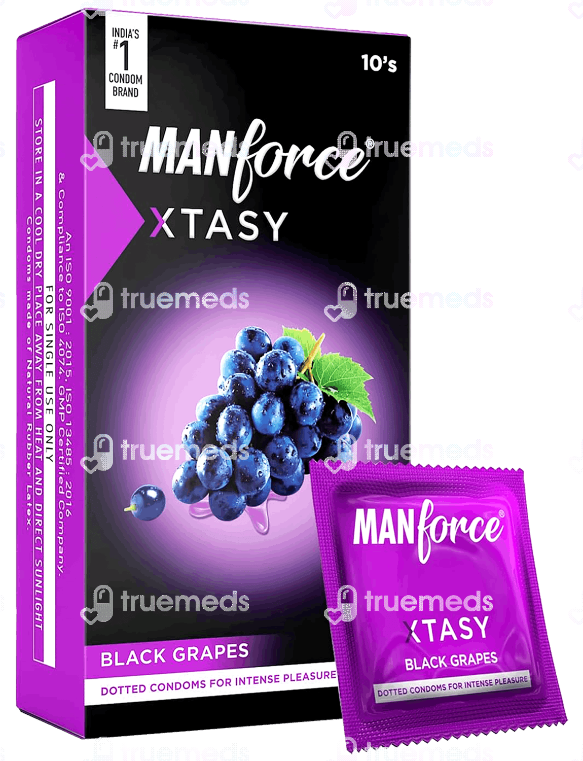 Buy Manforce Xtasy Black Grapes Condom Pack Of 10 Online at Truemeds