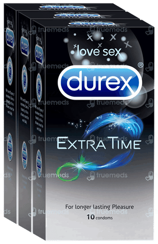 Durex Extra Time Condom 30 - Uses, Side Effects, Dosage, Price | Truemeds