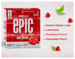 Manforce Epic Pleasure Long Lasting Raspberry Condom Pack Of 3 - Uses ...