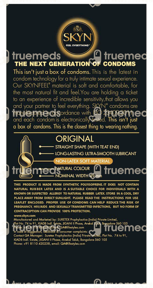 Skyn Original Condom 10 - Uses, Side Effects, Dosage, Price | Truemeds