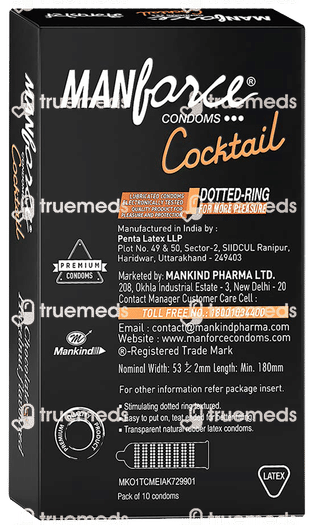 Manforce Chocolate Hazelnut Dotted Ring Cocktail Condom Pack Of 10 ...