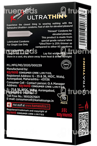 Kamasutra Ultrathin Plus Condom 10 - Uses, Side Effects, Dosage, Price ...