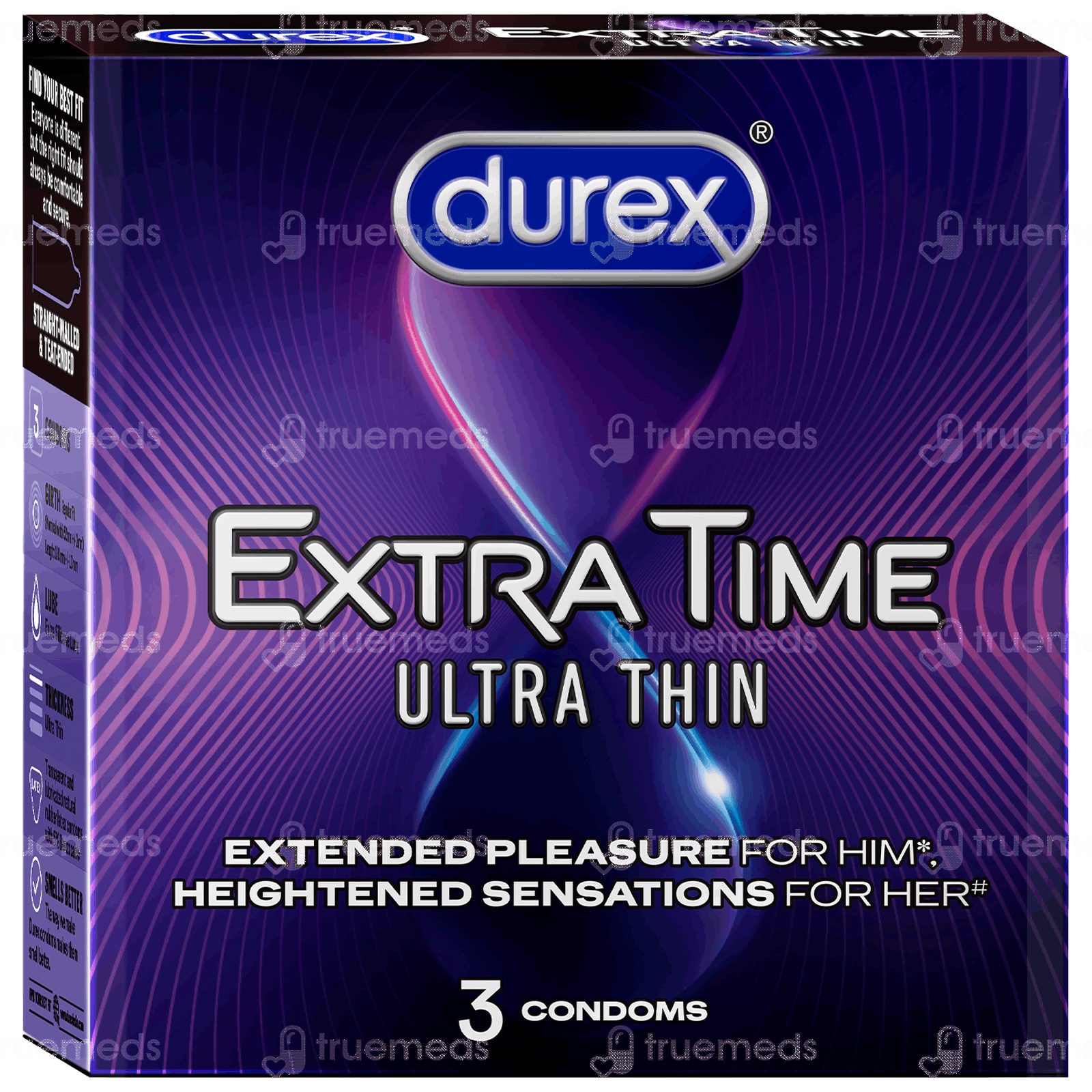 Durex Extra Time Ultra Thin Condoms 3 - Uses, Side Effects, Dosage, Price | Truemeds