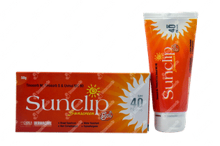 Sunclip Sunscreen Spf 40 Gel 50 Gm - Uses, Side Effects, Dosage, Price ...