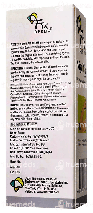 Fixderma Nigrifix Cream 50 Gm - Uses, Side Effects, Dosage, Price ...