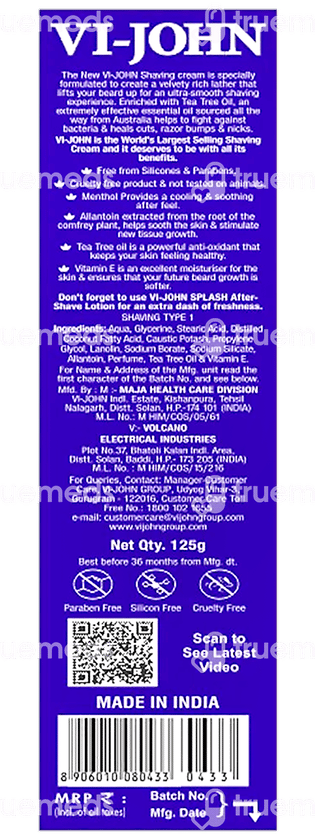 Vi John Cream 125 Gm - Uses, Side Effects, Dosage, Price | Truemeds