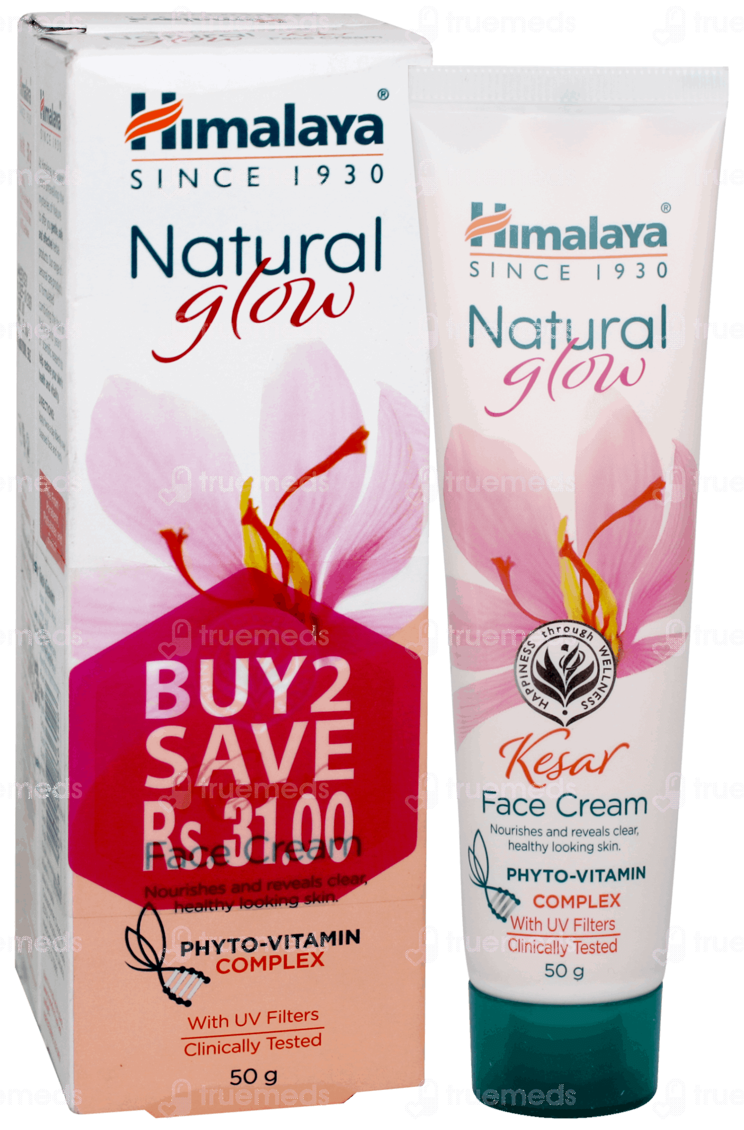 Himalaya Natural Glow Kesar Face Cream 50 Gm Pack Of 2 - Uses, Side ...