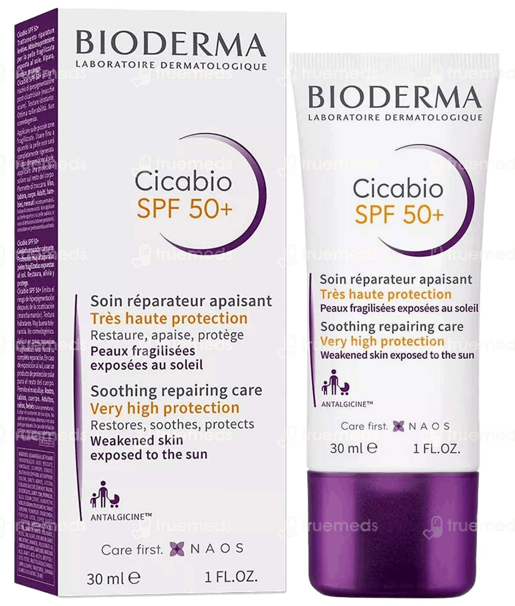 Bioderma Cicabio Spf 50 Soothing Repairing Care Cream 30ml - Uses, Side ...