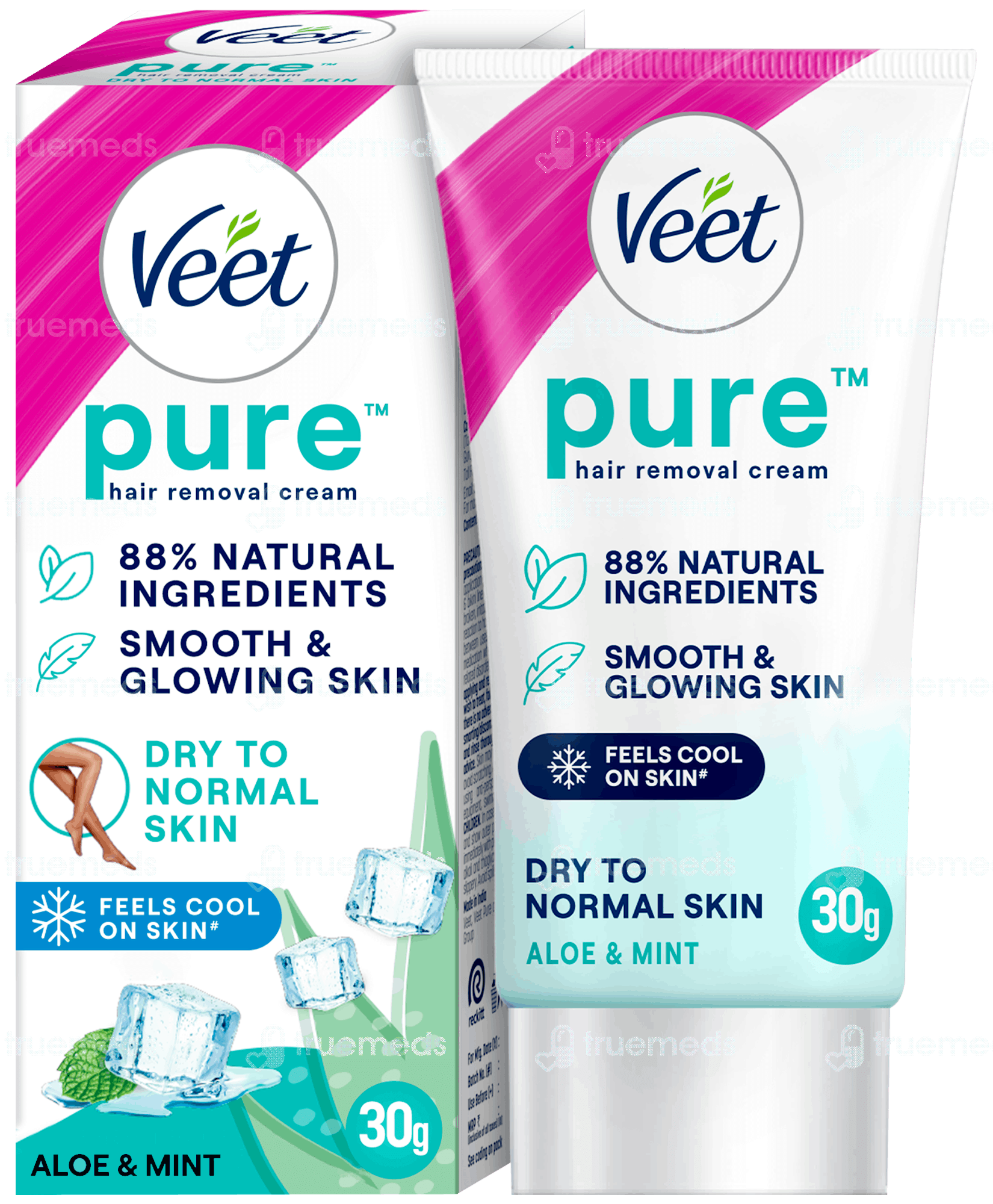 Veet Pure Dry To Normal Skin Hair Removal Cream 30gm - Uses, Side ...