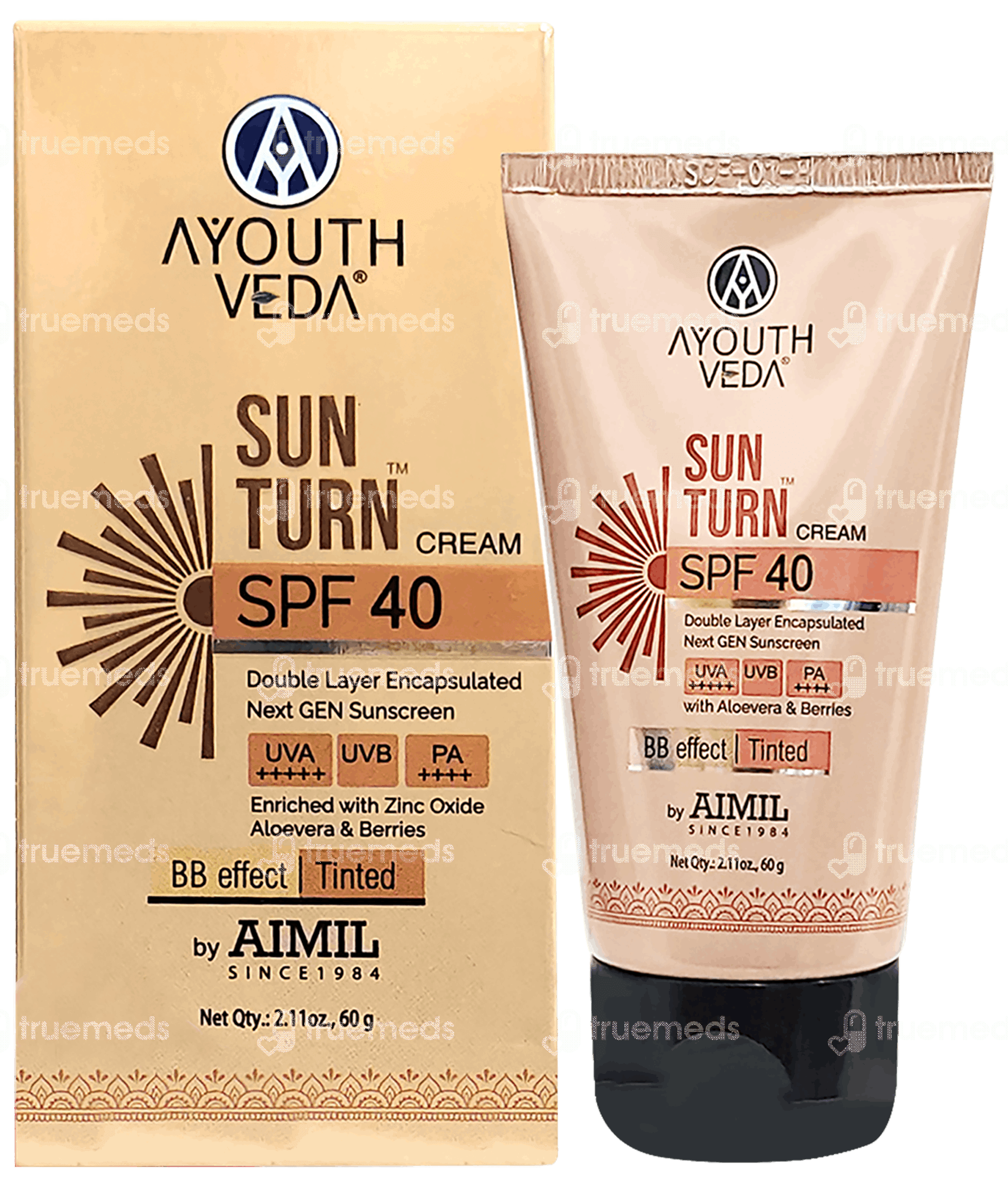 Ayouth Veda Sun Turn Spf 40 Pa Cream 60gm - Uses, Side Effects, Dosage ...