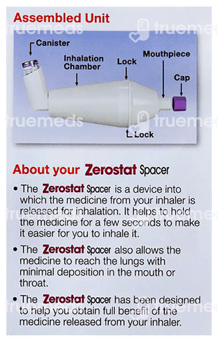 Zerostat Spacer Device 1 - Uses, Side Effects, Dosage, Price | Truemeds