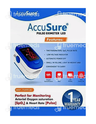 Accusure Fs20c Finger Pulse Oximeter 1 - Uses, Side Effects, Dosage ...