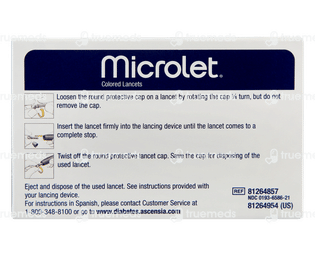 Microlet Colored Lancets 100 - Uses, Side Effects, Dosage, Price | Truemeds