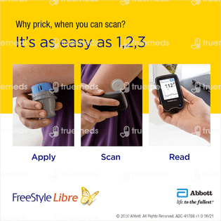 Freestyle Libre Reader Flash Glucose Monitoring System Glucometer Kit 1 ...