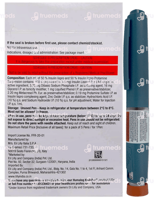 Humalog Mix Kwik 50/50 100 IU Disposable Pen 3 ML | Order Humalog Mix ...