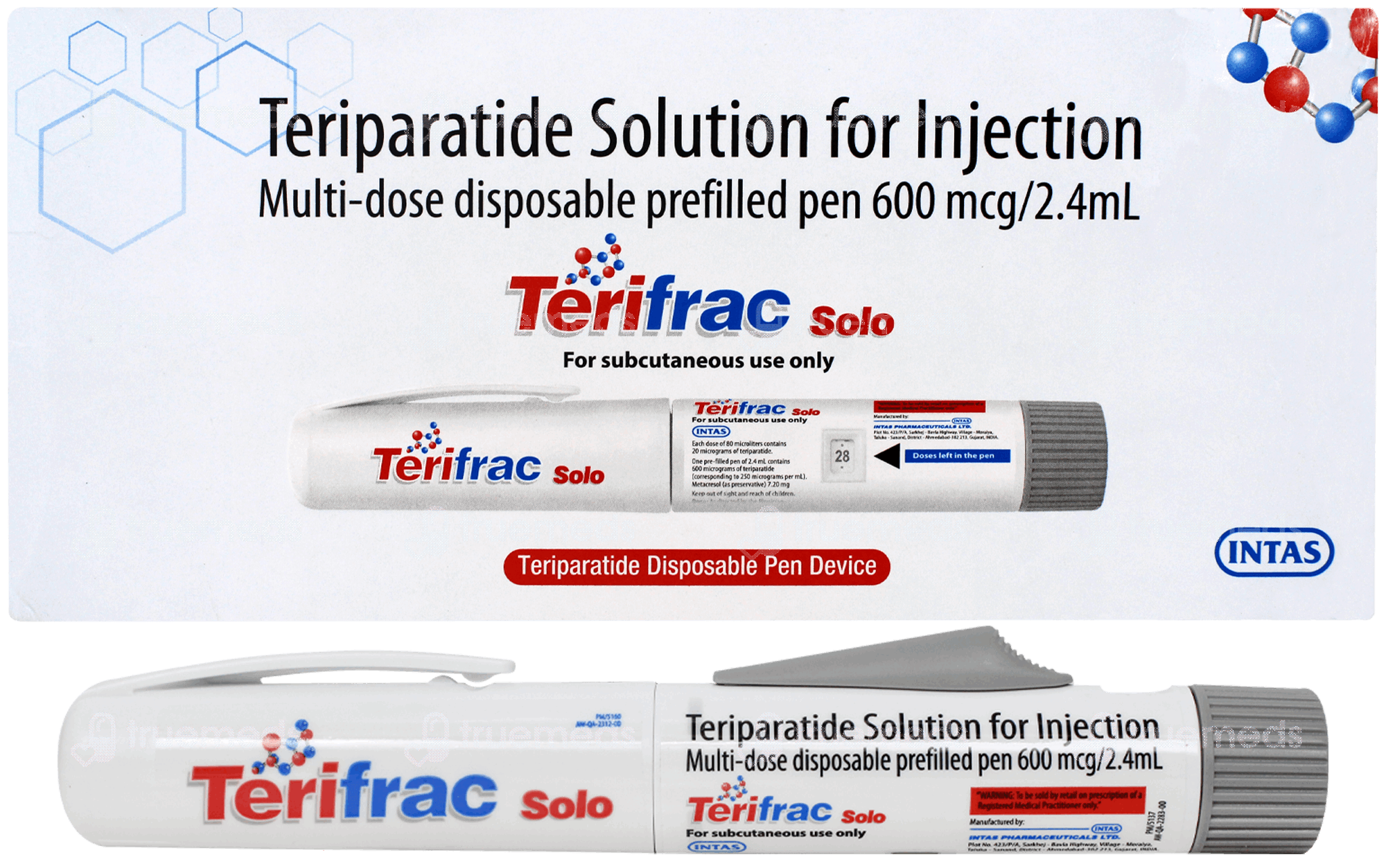 Terifrac Solo 600mcg Disposable Prefilled Pen 24ml - Uses, Side Effects ...
