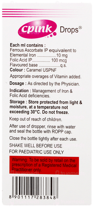 Cpink 1001 Mg Drops 15 Ml - Uses, Side Effects, Dosage, Price | Truemeds