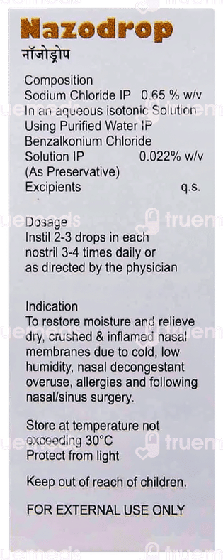 Nazo Drops 10 ML | Order Nazo Drops 10 ML Online at Truemeds