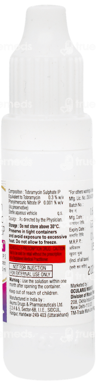 Tobastar 03 Eye Drops 5 Ml - Uses, Side Effects, Dosage, Price | Truemeds