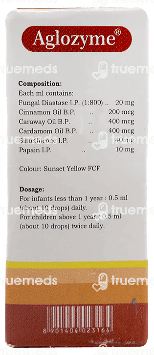Aglozyme Drops 15 Ml - Uses, Side Effects, Dosage, Price | Truemeds