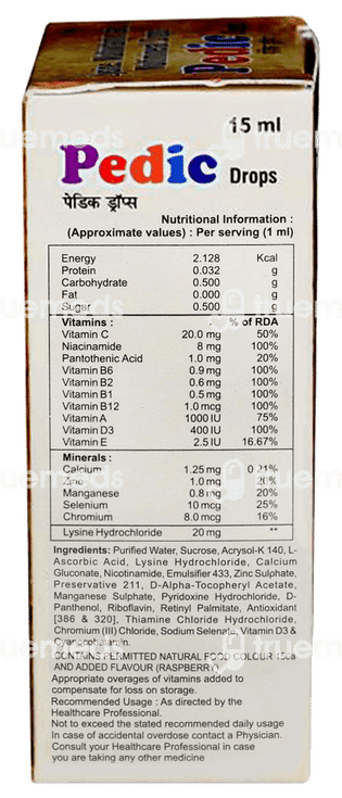 Pedic Drops 15 Ml - Uses, Side Effects, Dosage, Price | Truemeds