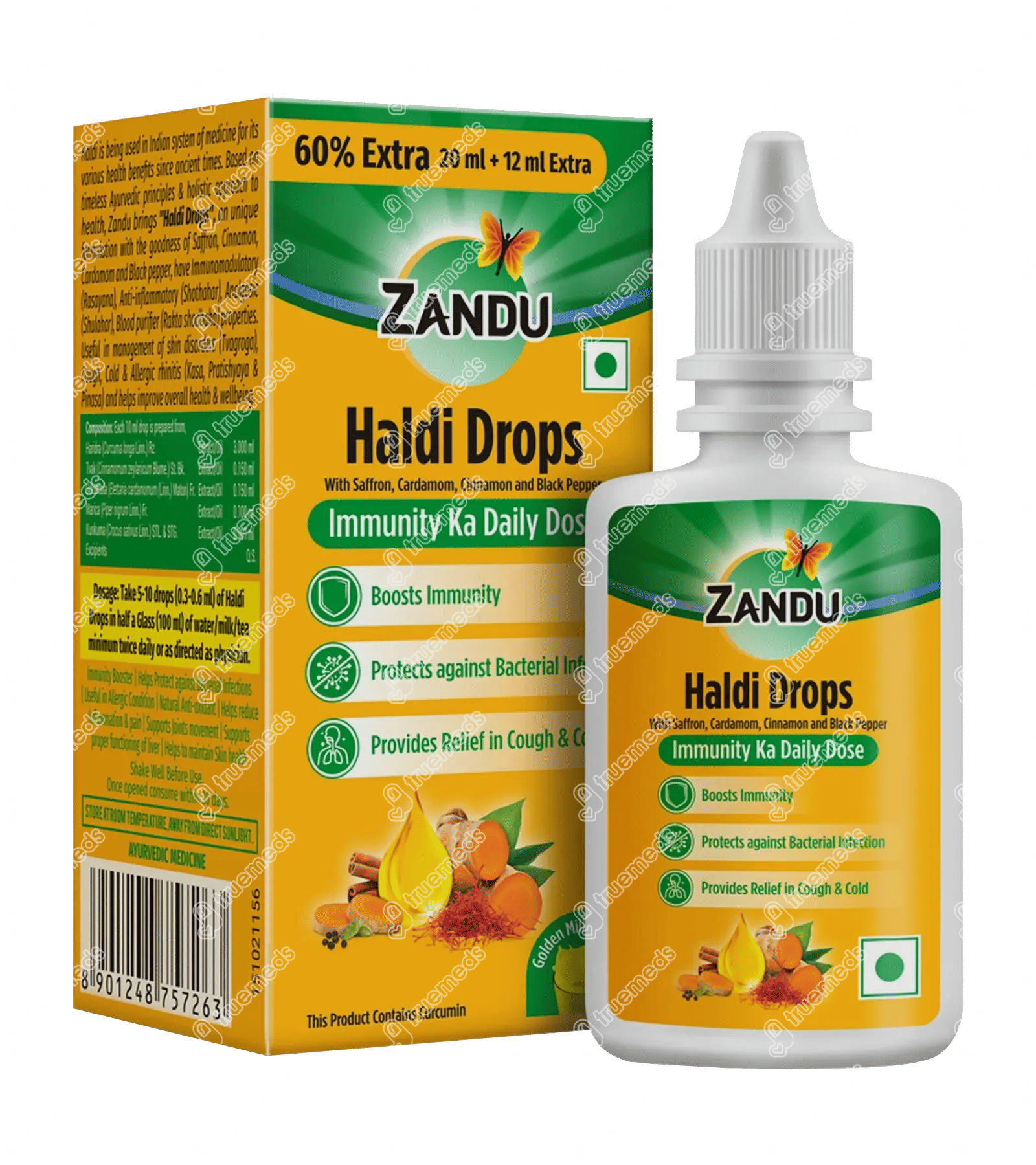 Zandu Haldi Immunity Building Drops 32 Ml - Uses, Side Effects, Dosage ...