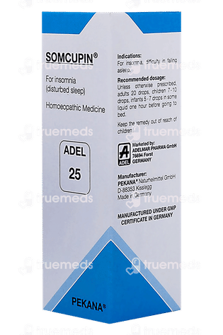 Adel 25 Somcupin Drop 20 Ml - Uses, Side Effects, Dosage, Price | Truemeds