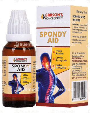 Baksons Spondy Aid Drop 30 Ml - Uses, Side Effects, Dosage, Price | Truemeds