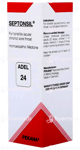 Adel 24 Septonsil Drop 20 Ml - Uses, Side Effects, Dosage, Price | Truemeds