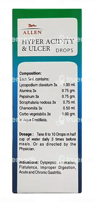 Allen A 44 Hyper Acidity And Ulcer Drop 30 Ml - Uses, Side Effects ...