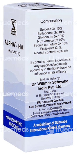 Dr Willmar Schwabe India Alpha Ha Drop 30 Ml - Uses, Side Effects ...
