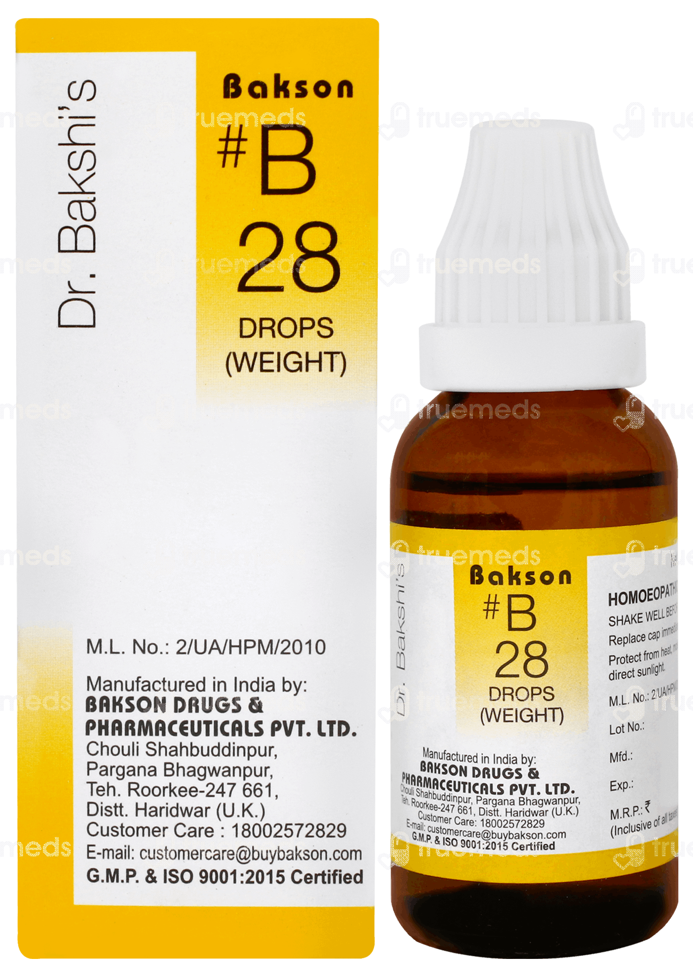 Bakson B28 Drop 30 Ml - Uses, Side Effects, Dosage, Price | Truemeds
