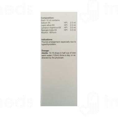 Bhargava Thyrodin Drops 30ml - Uses, Side Effects, Dosage, Price | Truemeds