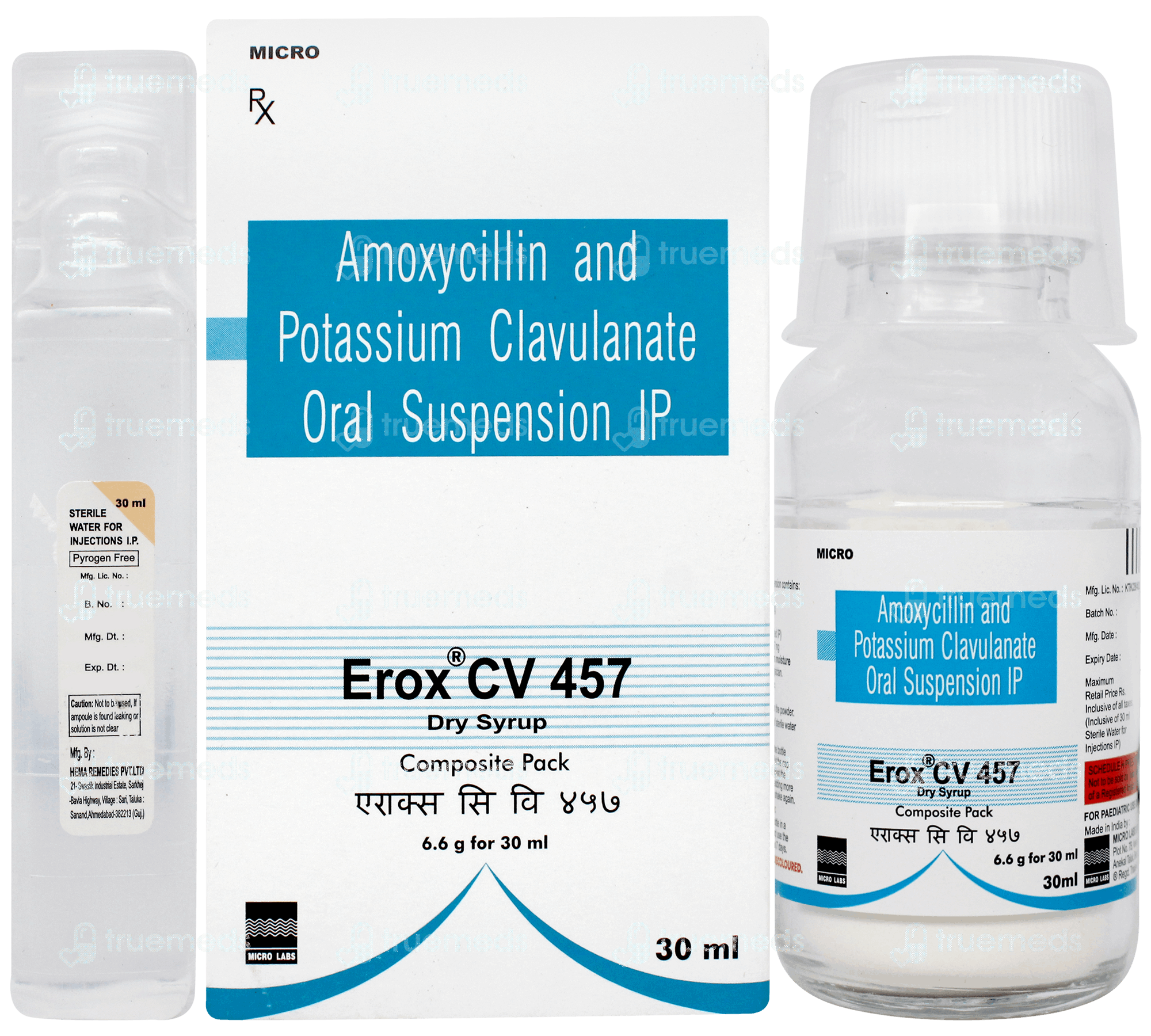 Erox Cv 400/57 Mg Dry Syrup: Uses, Side Effects, Price & Substitutes