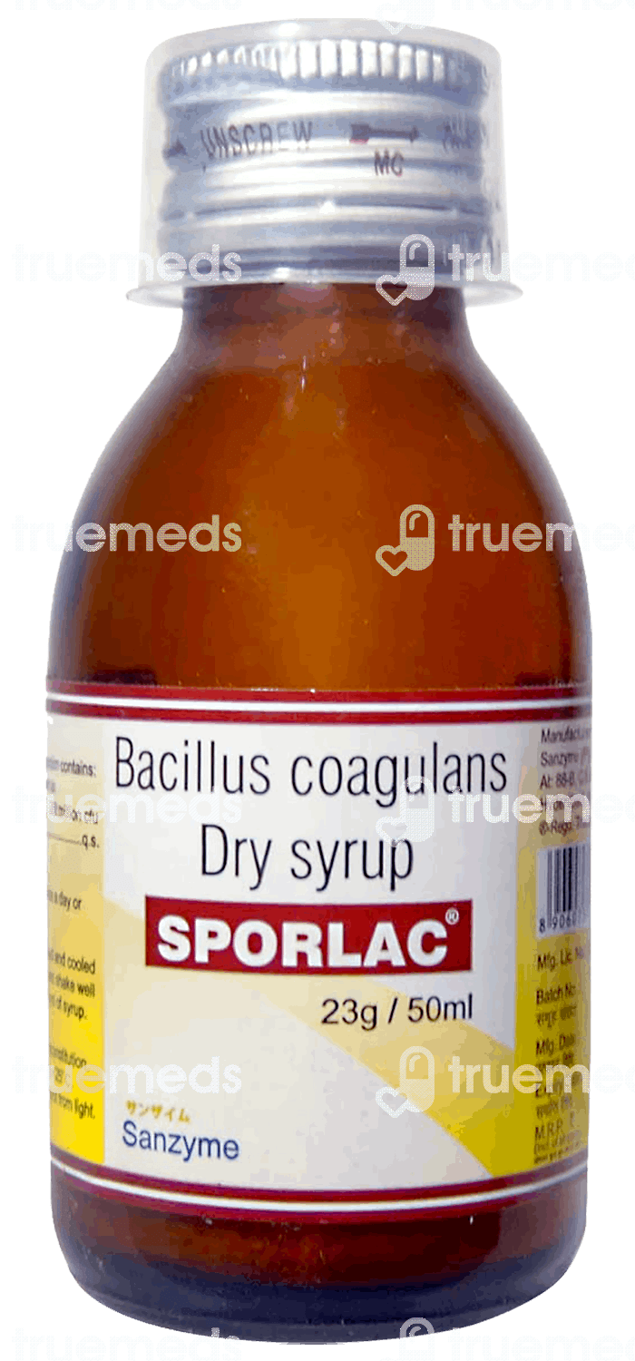 Sporlac Dry Syrup 50 ML | Order Sporlac Dry Syrup 50 ML Online at Truemeds