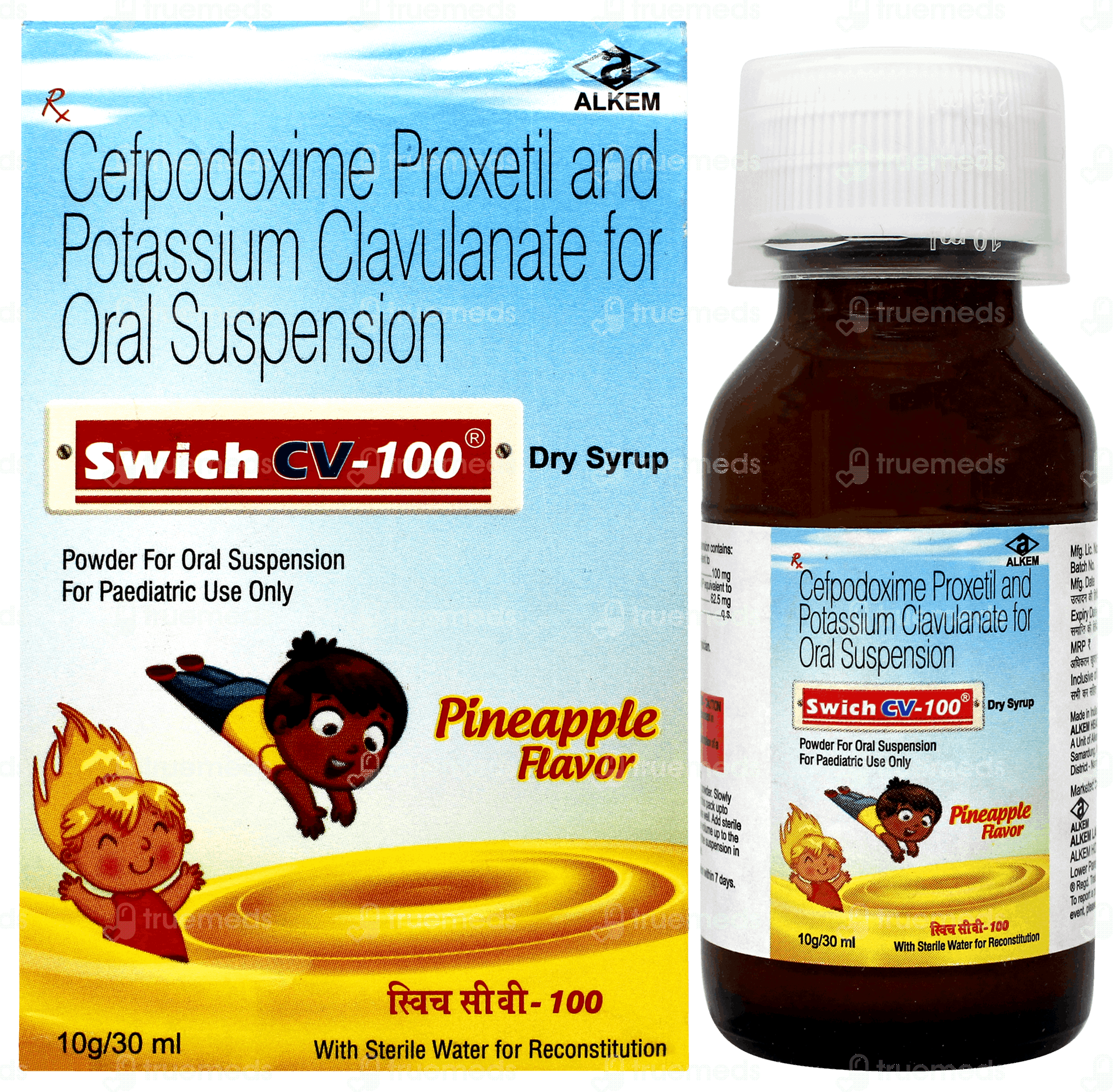 Swich Cv 100 Mg Pineapple Flavour Dry Syrup 30 Ml - Uses, Side Effects ...