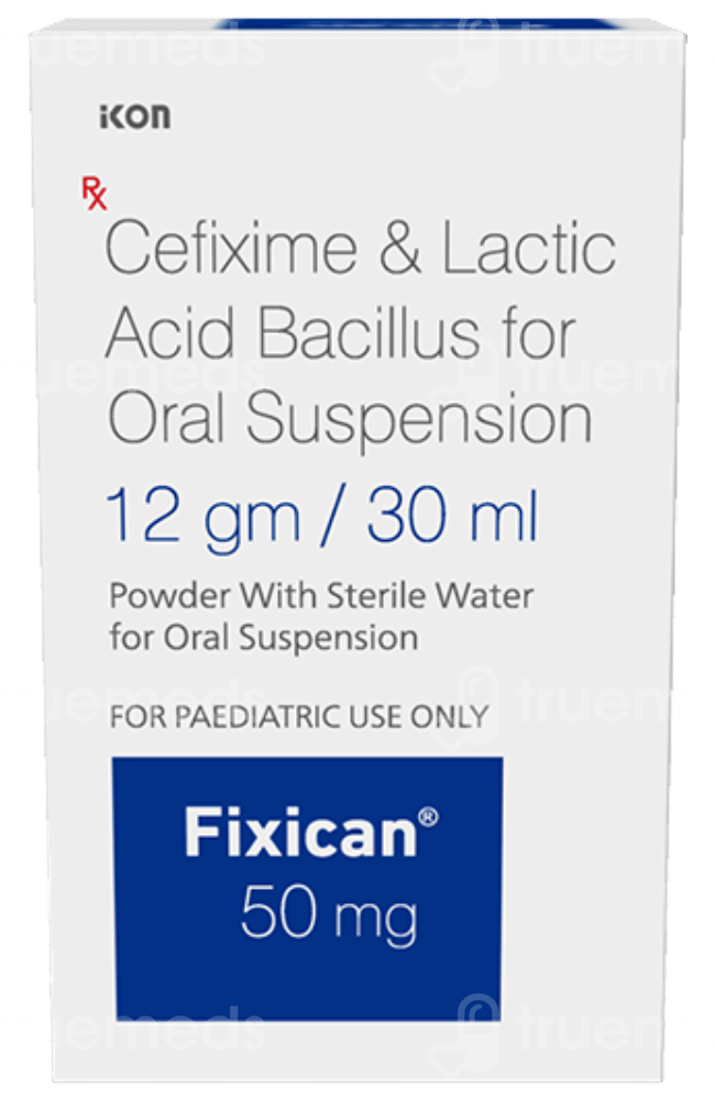 Fixican 50mg Dry Syrup 30ml - Uses, Side Effects, Dosage, Price | Truemeds